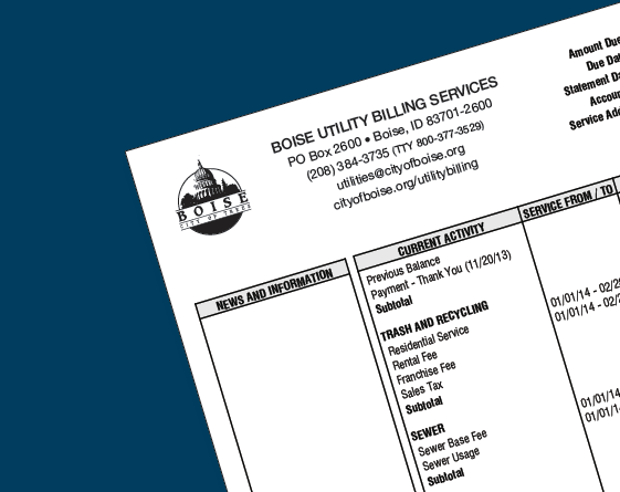 Get To Know Your Bill | City of Boise